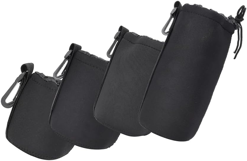 Amazon.com : Lightdow 4pcs Pack Lens Pouch 5mm Thick Soft Neoprene DSLR ...