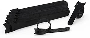 Amazon.com: 10pcs Releasable Cable Ties Wire Organizer Black 25 cm ...