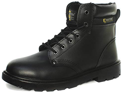 GRAFTERS Apprentice Safety Boot BLACK HONEY BROWN 4-16