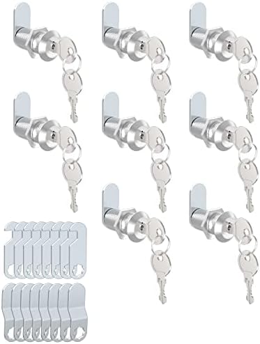 Necygoo Cabinet Locks 8 Packs Drawers Keyed Different Cam Lock with ...