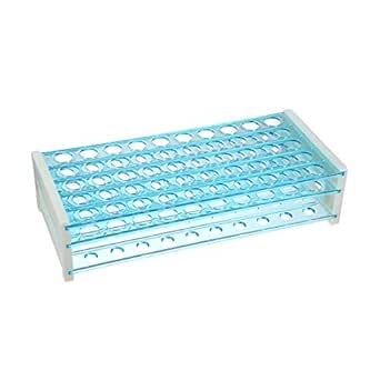 uxcell 16mm Hole Dia Tube Rack Polypropylene 50-Well Blue for 0.5ml, 1 ...
