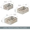 Amazon.com: Barnyard Designs Set of 3 Wooden Crates - Large Rustic Wood ...