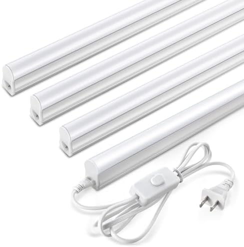 Pak 4FT LED Shop Lights, 2300LM 6500K Cool White, 20W Energy Efficient ...