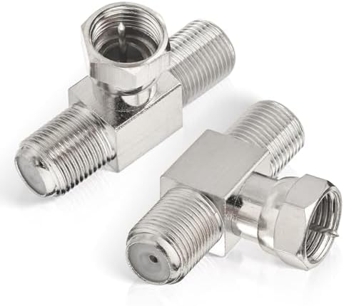 Amazon.com: wlaniot F Type Splitter 3 Way Connector F Male to Dual F ...