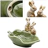 Amazon.com: LIDSCURA Rabbit Ceramic Soap Dish, Decorative Bunny Soap ...