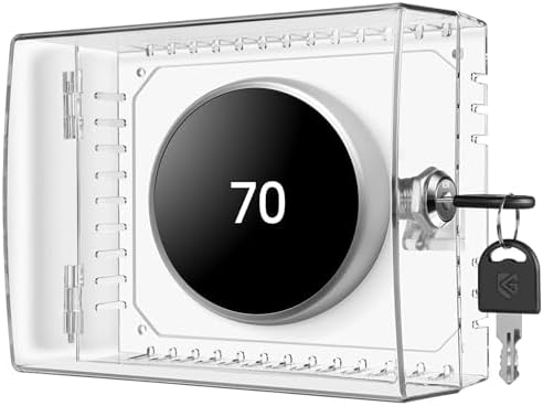 TRJ Thermostat Lock Box with Key, Large Thermostat Cover with Lock for ...