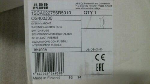 ABB OS400J30 Disconnect Switch, 600 VAC, 350 hp, 400 A, 3 Poles: Amazon ...