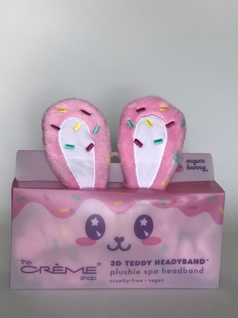 Amazon.com: The Creme Shop 3D Teddy Headyband Plushie Spa Bunny Ears ...