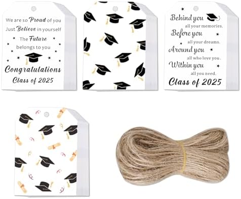 Amazon.com : 50 Pcs Graduation Gift Tags, Congrats Grad Party Favors ...