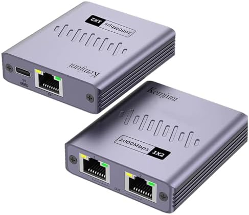Amazon.com: Ethernet Splitter 1 to 2 High Speed 1000Mbps, Gigabit ...
