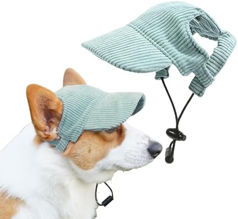 Dog Baseball Cap with Ear Holes – Summer Sun Visor Hat for Dogs & Cats ...