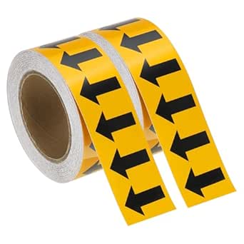MECCANIXITY Directional Pipe Flow Arrow Adhesive Tape Pipeline Arrow ...