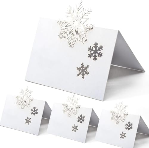 60 Marque Place Noel Cartons Placement Carte de Porte Noms Pliables ...