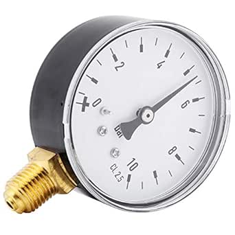 Pressure Manometer 3/4 Air Oil Water Pressure Gauge 1/4 Inch NPT 0-10 ...
