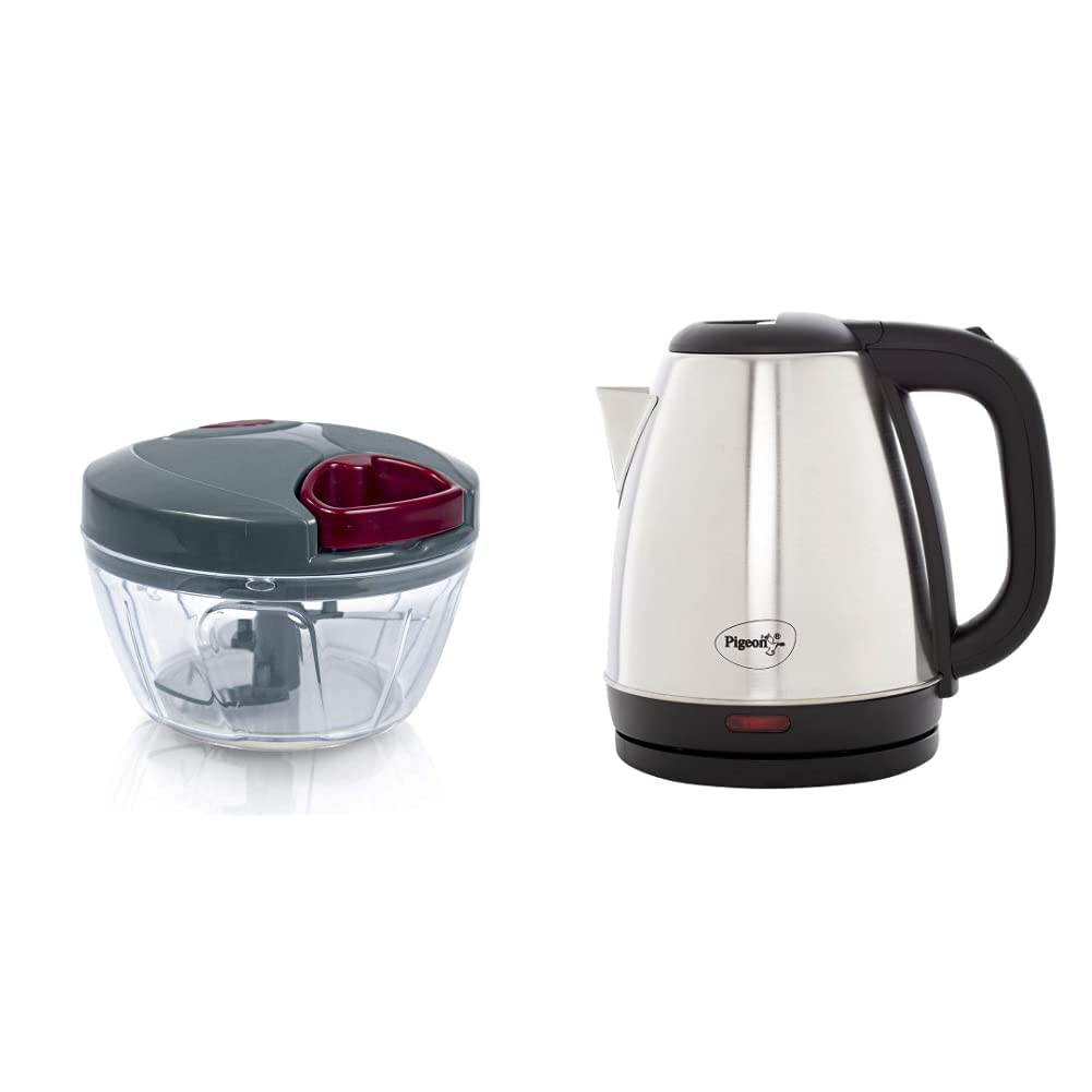 Pigeon Chopper with 3 Blades, Electric Kettle, Grey : Amazon.in: Home ...