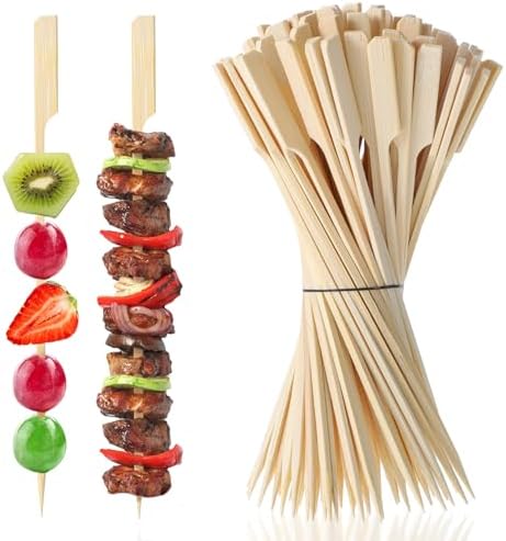 JIYIN 20cm Grillstäbchen, 100 Stück lang Bambusspieße Bambus-Spieße ...