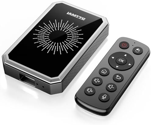 LAMTTO 4-in-1 Wireless CarPlay Android Auto Adapter with Google-Play ...