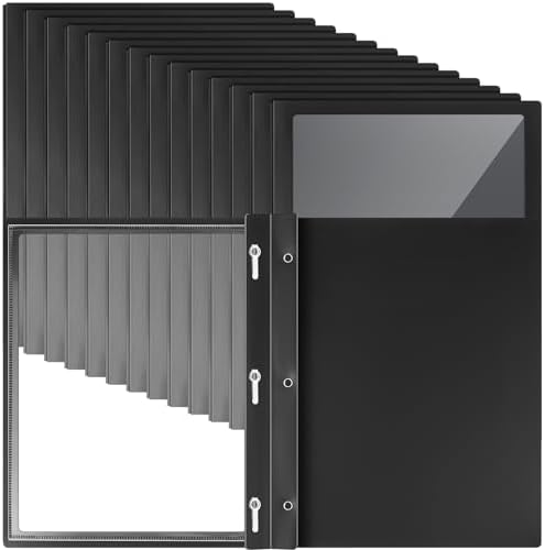 Amazon.com : 72 Pcs Report Covers with 3 Prong Fasteners Clear Front ...