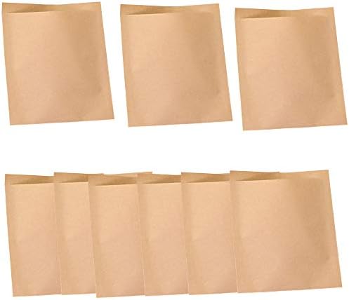 100 Pack Breakfast Paper Bags Deli Bags, 7 x 6.7 in Kraft Dry Wax Paper ...