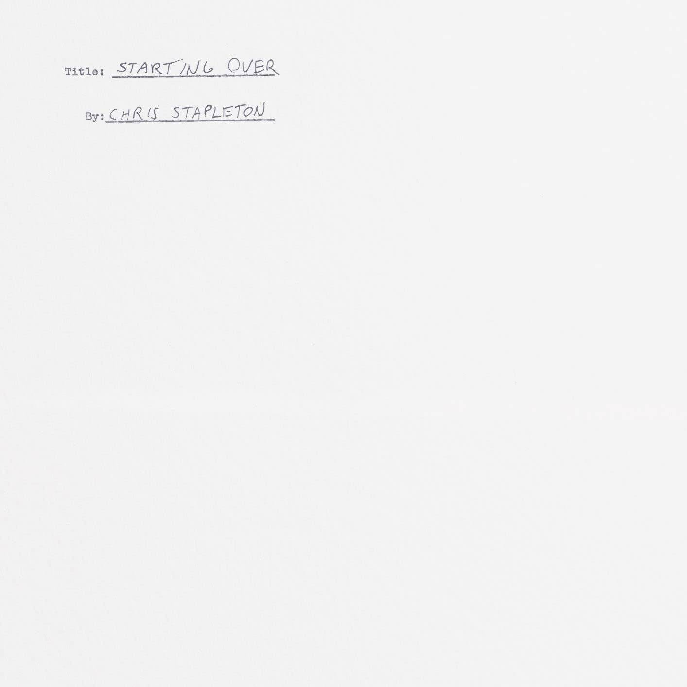 Starting Over: Amazon.co.uk: CDs & Vinyl