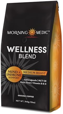 Amazon.com : Morning Medic Wellness Coffee with Ashwagandha, MCT Oil ...