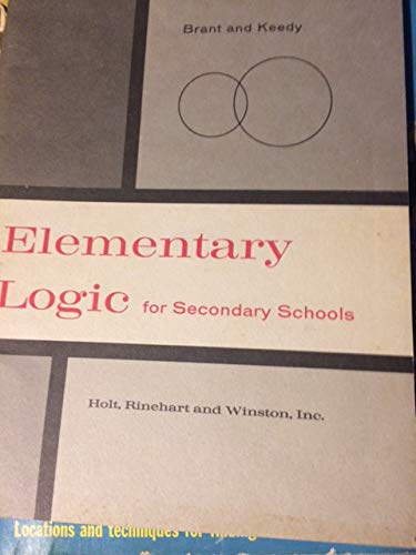 Elementary logic for the secondary schools: Brant, Vincent: Amazon.com ...