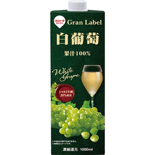 Amazon.co.jp: スジャータ めいらく Gran Label 白葡萄 1000ml×6本 : 食品・飲料・お酒