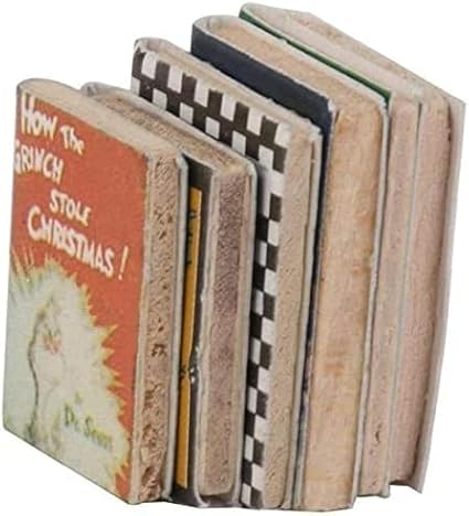 Amazon.com: 6pcs Mini Books, 1:12 Dollhouse Miniature Ornament Book ...
