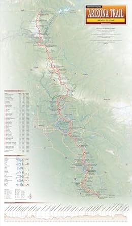 The Arizona Trail Wall Map - Laminated (14 x 24 inches) (Erik the Black ...