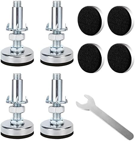 Tahikem 4 Sets M10 Leveling Feet, Furniture Levelers, Adjustable Table ...