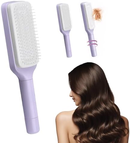 Amazon.com : Self Cleaning Hair Brush for Women,Retractable Hairbrush ...