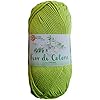 Fleur de coton (50g) 100% coton mercerisé (vert acide - 458 - 250g ...