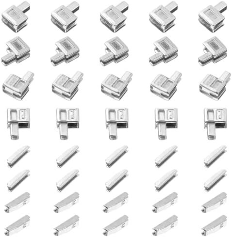 Amazon.com: 20 Sets Metal Zipper Latch Slider Retainer Box Zipper ...
