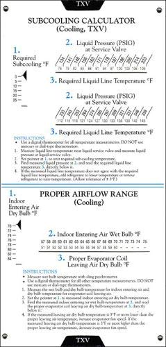 Amazon.com: Superheat/SUBCOOLING Charging Calculator/Slide Rule GT24-01 ...