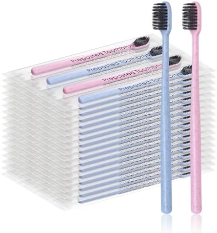 Amazon.com : SLequipo 100Pcs Prepasted Disposable Toothbrushes Bulk ...