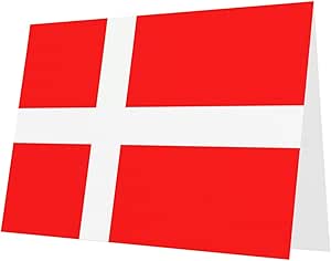 POEZJZW Denmark Danish Flag Pearl Paper Christmas Cards, With Pink ...
