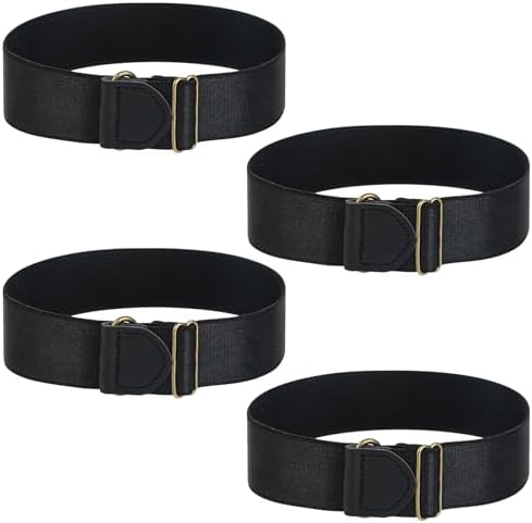 4Pcs Sleeve Garters for Men and Women, Black Elastic Sleeve Holders ...