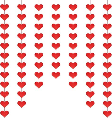 Valentines Day Decorations Heart Bunting Banner,4 Packs Valentines ...