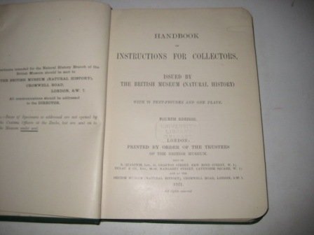 Handbook of Instructions For Collectors: unknown author: Amazon.com: Books