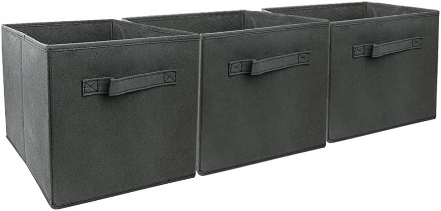 Amazon.com: EBIGIC Mini Size 3-Pack Cube Storage Bins 9.0"x7.5"x7.5 ...