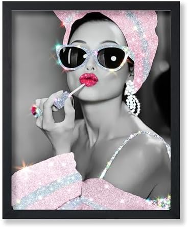 Amazon.com: Monem Art Sparkling Glitter Print - Audrey Poster - Fashion ...