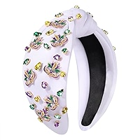 Serre-tête Mardi Gras Pour Femmes - Bandeau Rembourré Violet, Vert ...