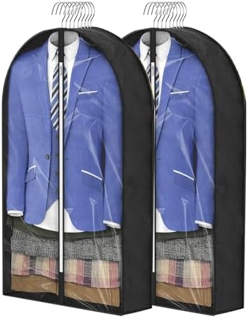 4 Pack Clothes Covers with Zip, 40" (102cm) Garment Bags Clothes ...