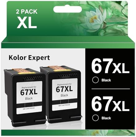 Amazon.com: Kolor Expert 67XL Black Remanufactured Ink Cartridge ...