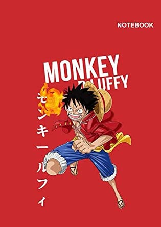Monkey D.Luffy One Piece Red Notebook Cover: A4 (8.27 x 11.69 inches ...