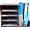 PAG Wood Desktop File Organizer Mail Sorter,Office Desk Letter Tray ...