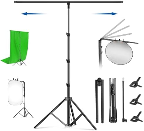 Amazon.com : T-Shape Backdrop Stand 5.9 x 5.3FT Multifunction ...