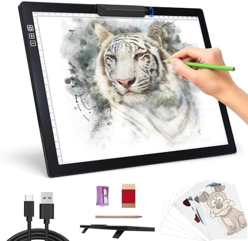 Amazon.com: TOHETO A4 Light Pad with Foldable Stand, UL Certified ...