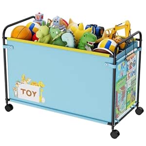 Amazon.com: AIJIAMEIER 180L Kids Extra Large Toy Box with Wheels for ...