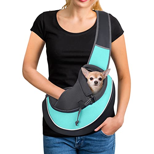 Snapklik.com : YUDODO Pet Dog Sling Carrier Mesh Hand Free Adjustable ...